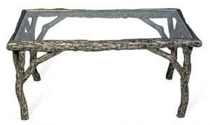 Rustic Oak Rectangular Coffee Table - Lazy CF Ranch